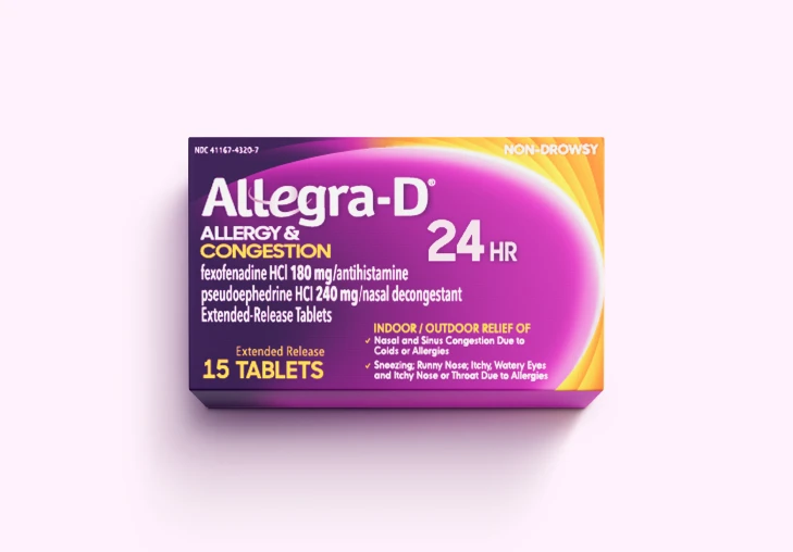 Allegra-D® 24 Hour Tablets | 0% Brain Interference Due to Drowsiness